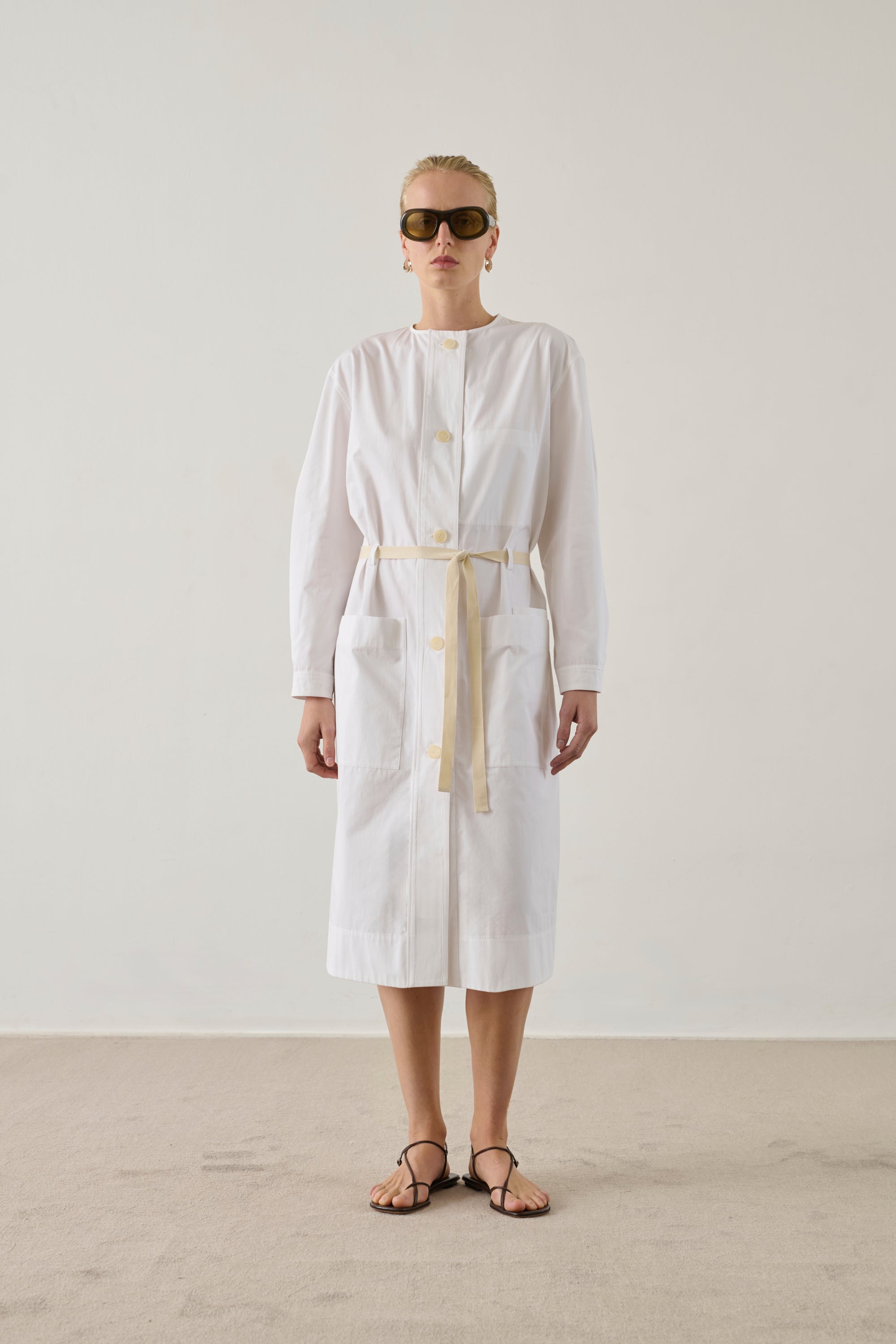 Helie Dress - White - Cotton - Woman