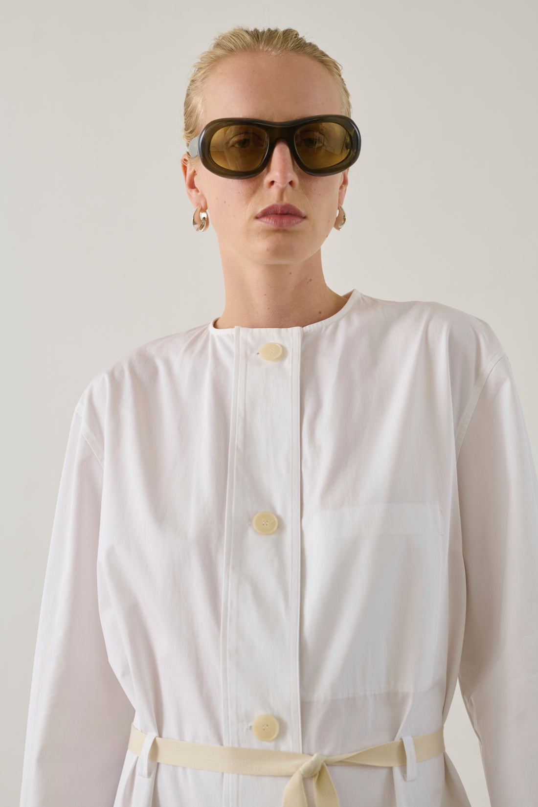 Helie Dress - White - Cotton - Woman