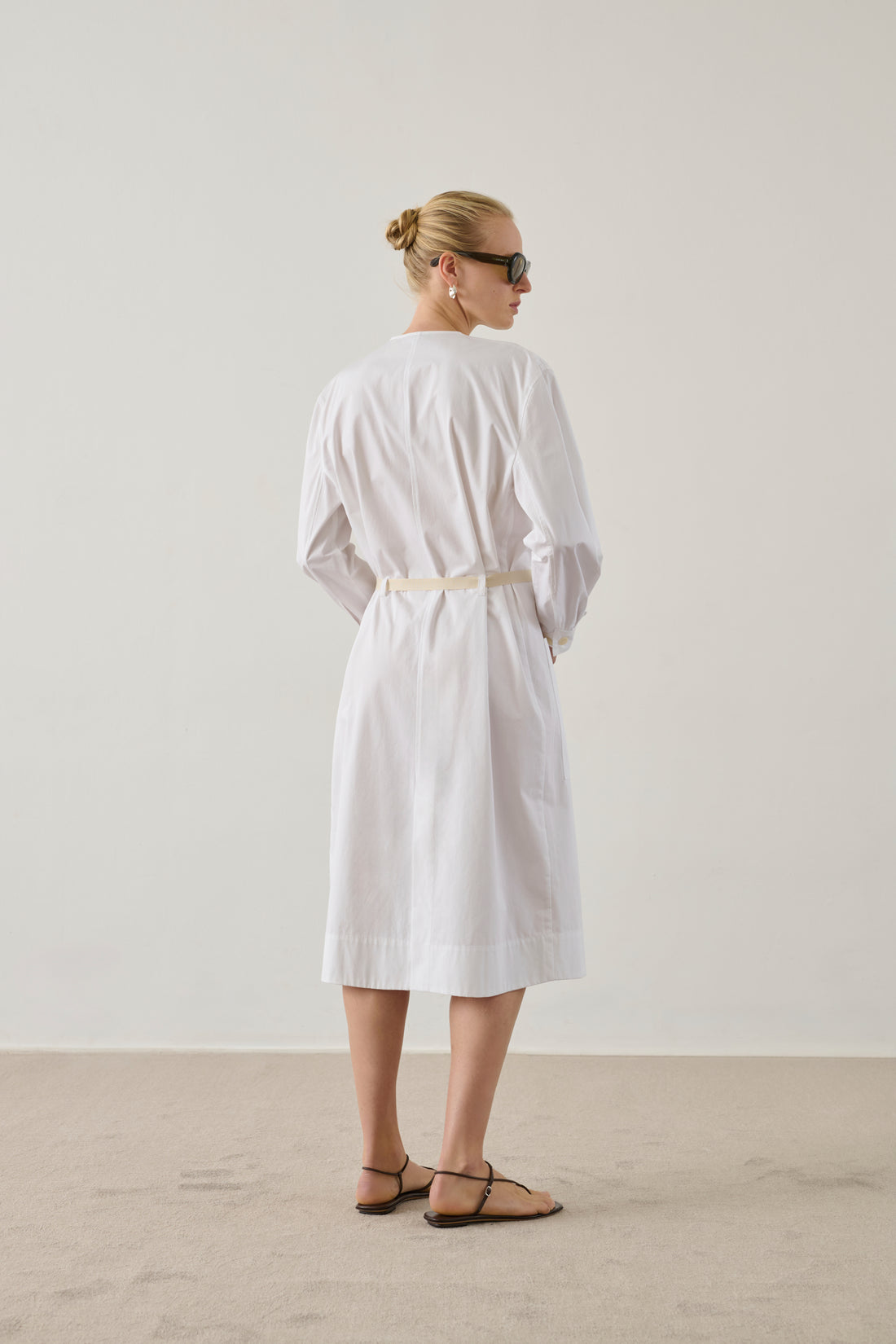 Helie Dress - White - Cotton - Woman