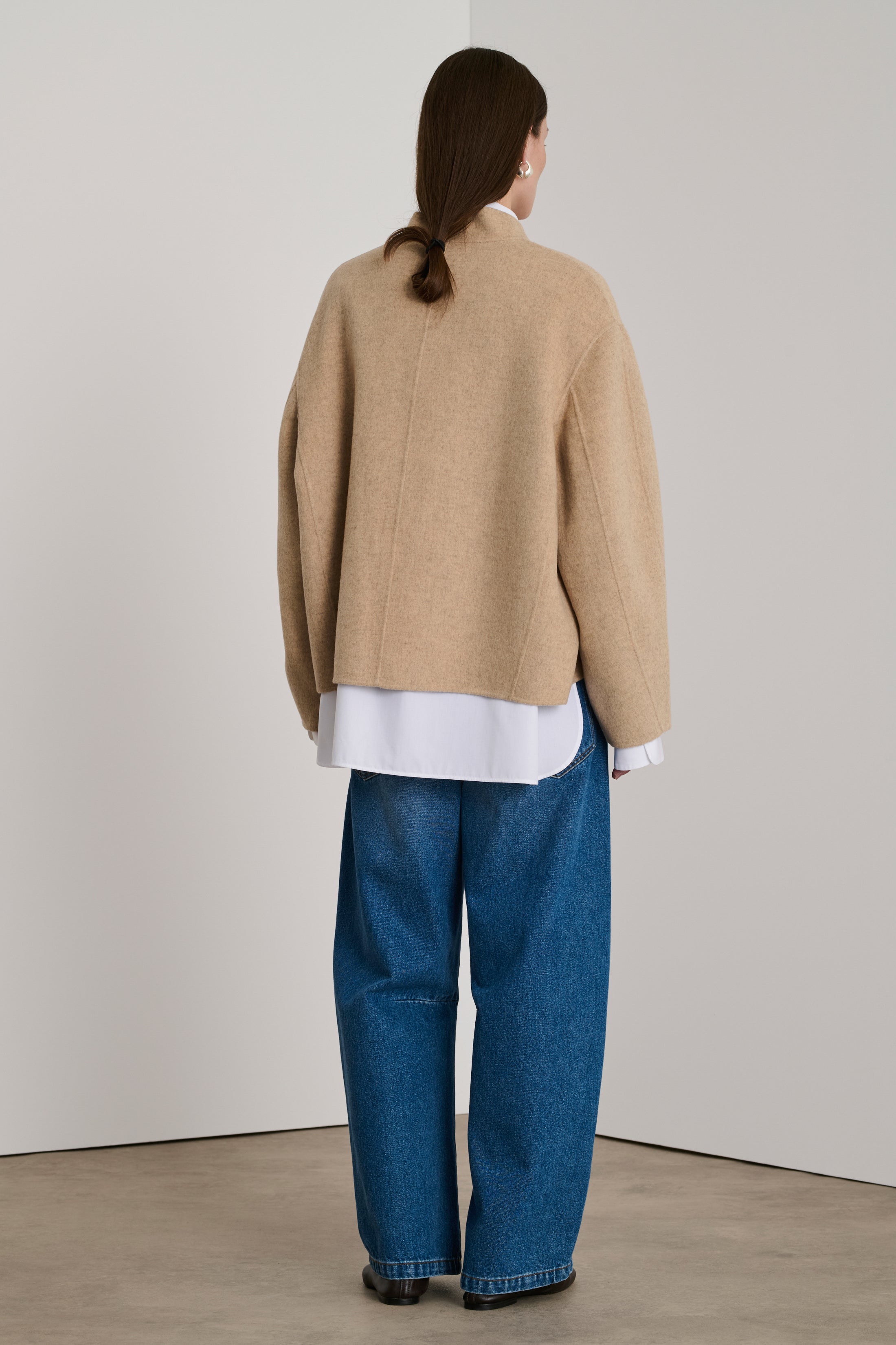 Windsor Coat - Heathered Beige - Wool - Woman